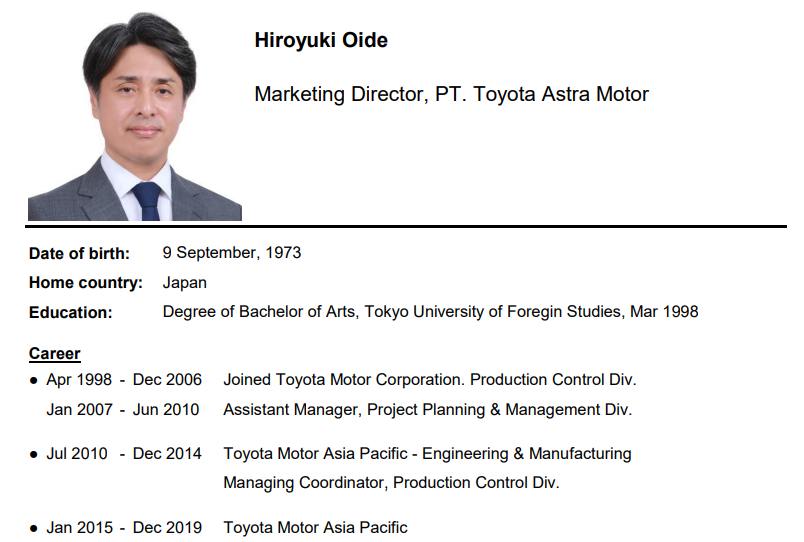 Hiroyuki Oide | Toyota Pressroom